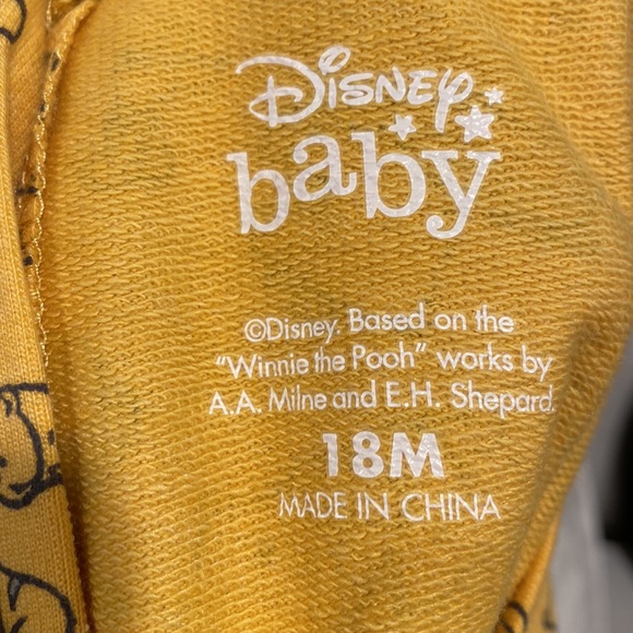 Disney | Dresses | Disney Baby Winnie The Pooh Yellow Dress 0 Cotton 18 ...